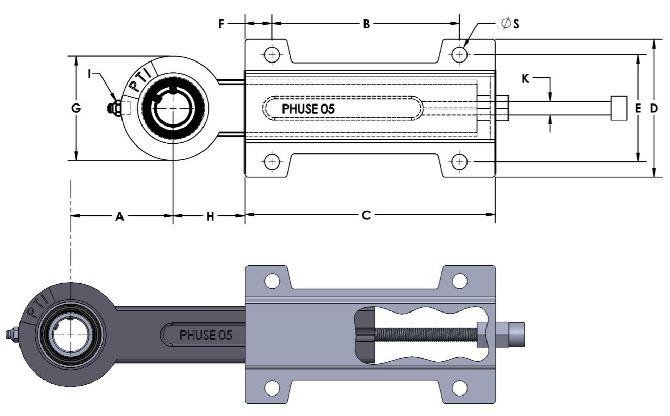PHUSE205-25mmS - PHUSE - Take Up Frames - Bearings | P.T. International